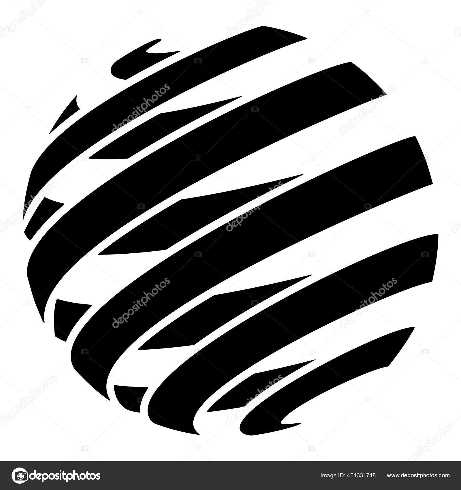 Spiral Ribbon Sphere Isolated Vector Illustration Stock Vector Image by ...