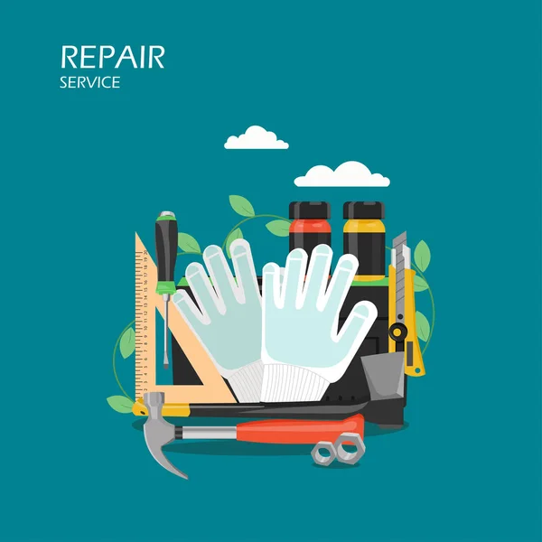 Cleaning service company concept vector illustration. House tools ... Cleaning service company concept vector illustration. House tools ...