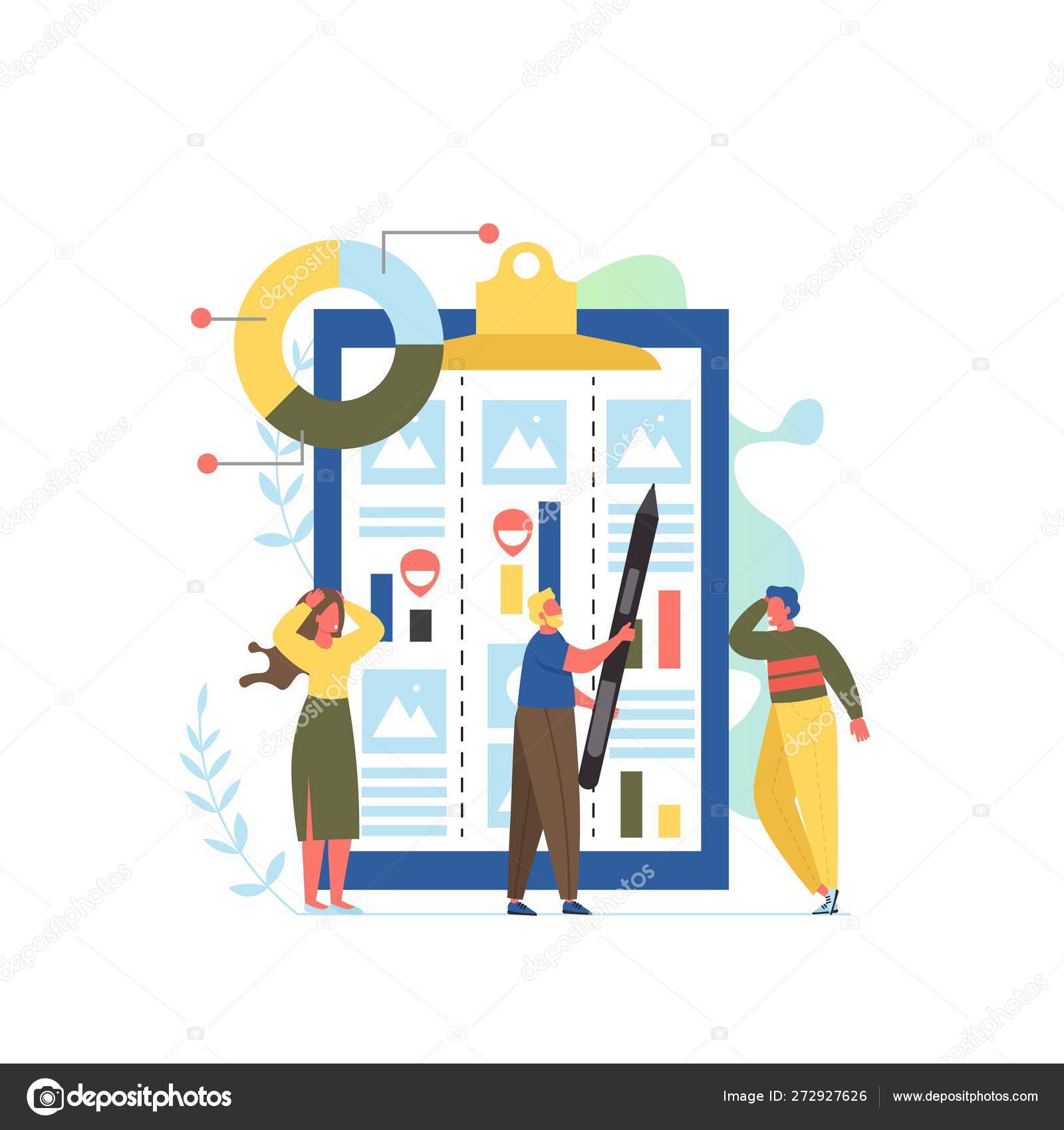 Project management, vector flat style design illustration Stock Vector ...