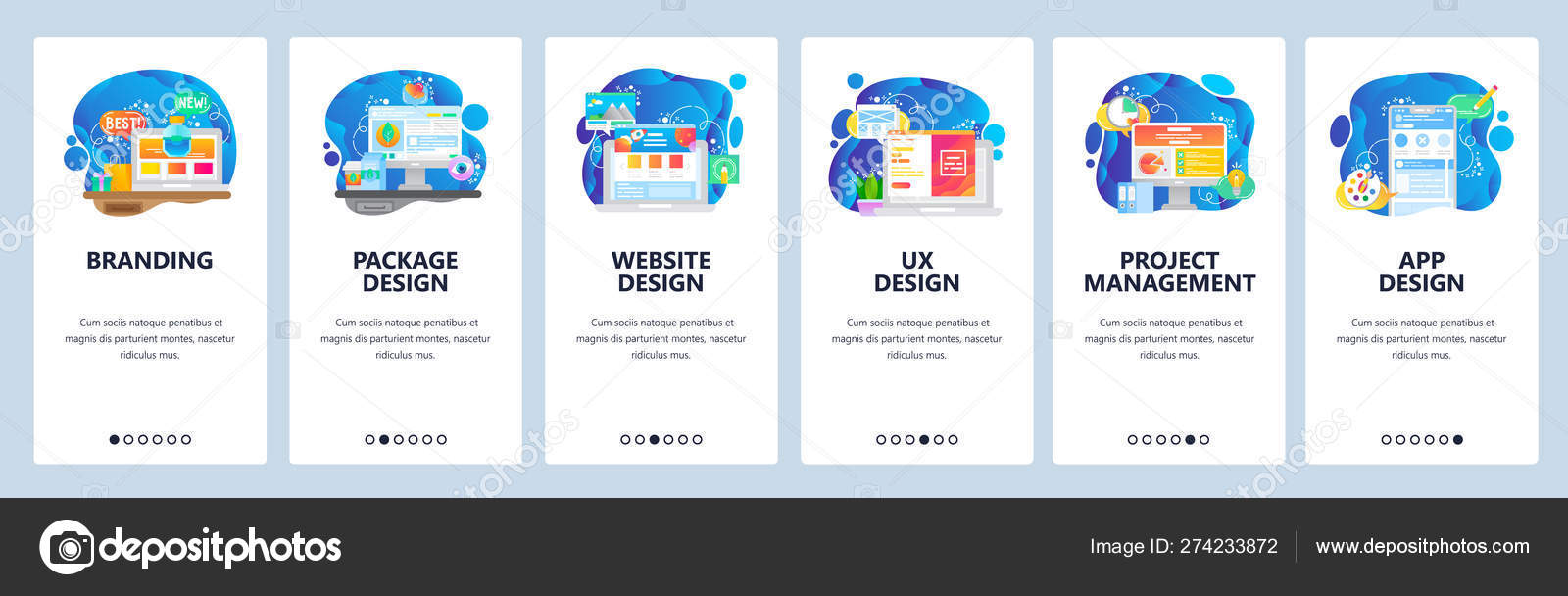 Mobile app onboarding screens. Digital marketing, branding, mobile app ...