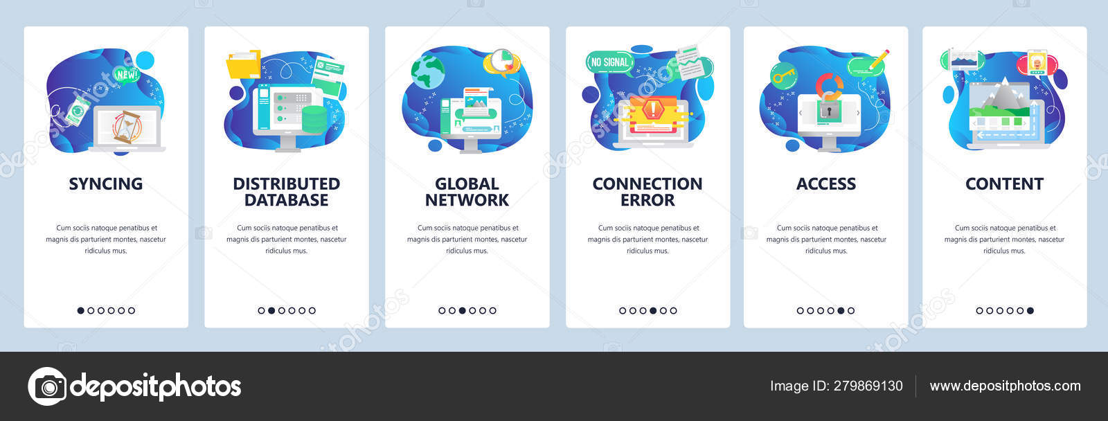 Website and mobile app onboarding screens vector template Stock Vector ...