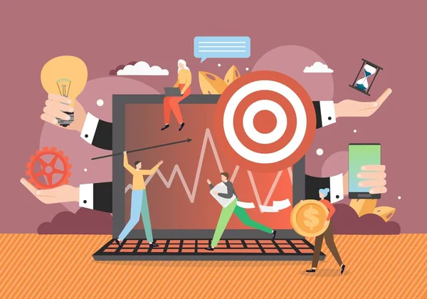 Multitarea humana. Trabajadores de oficina realizando muchas tareas a ...