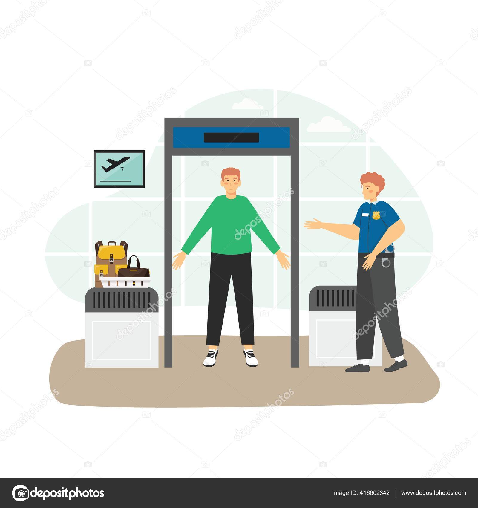 Airport Security Check Clip Art