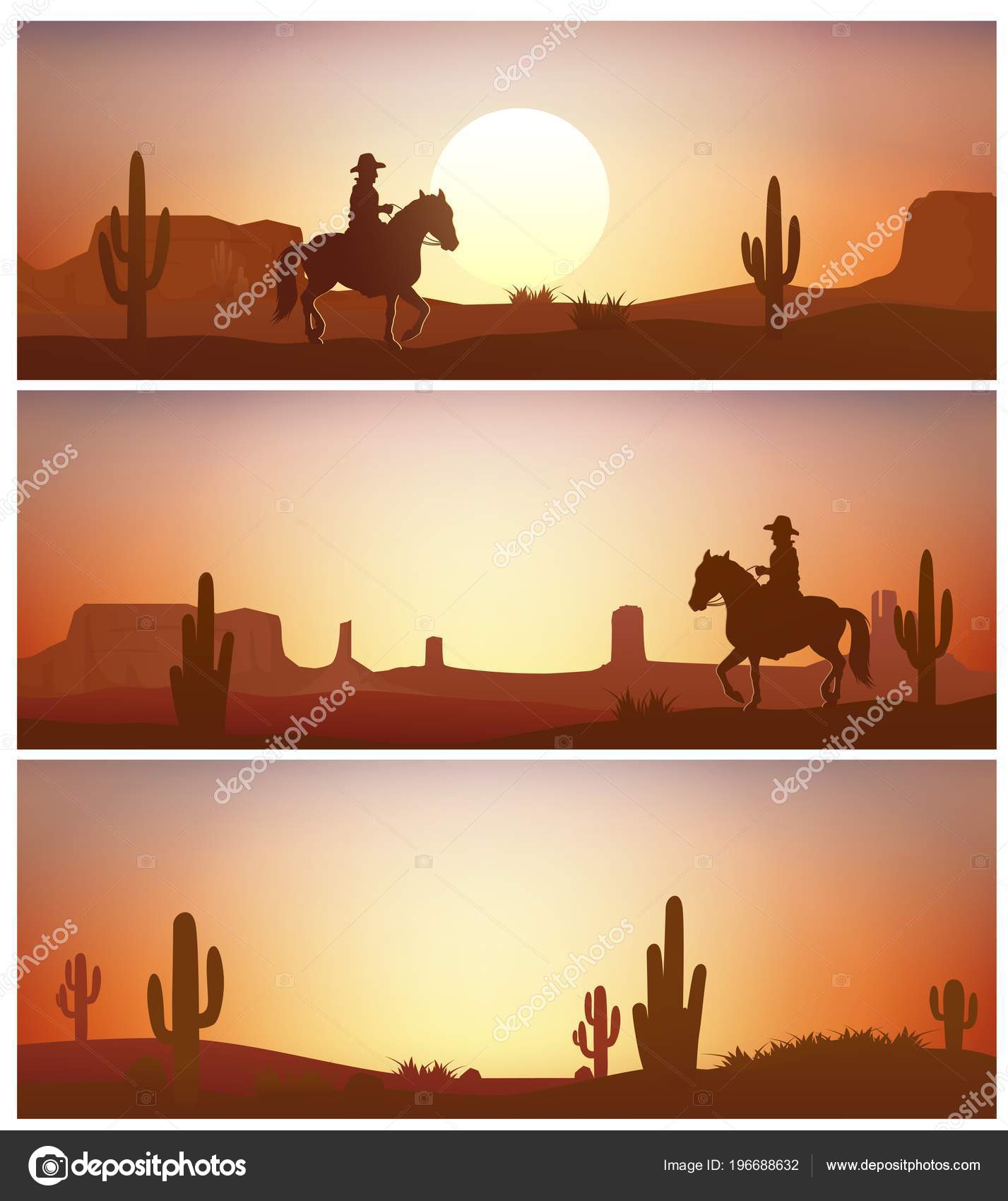 Wild West Sunset Background