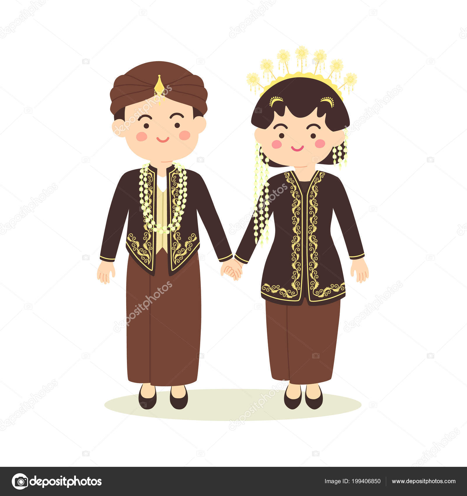 Central Java Indonesia Wedding Couple Cute Indonesian Black Javanese ...