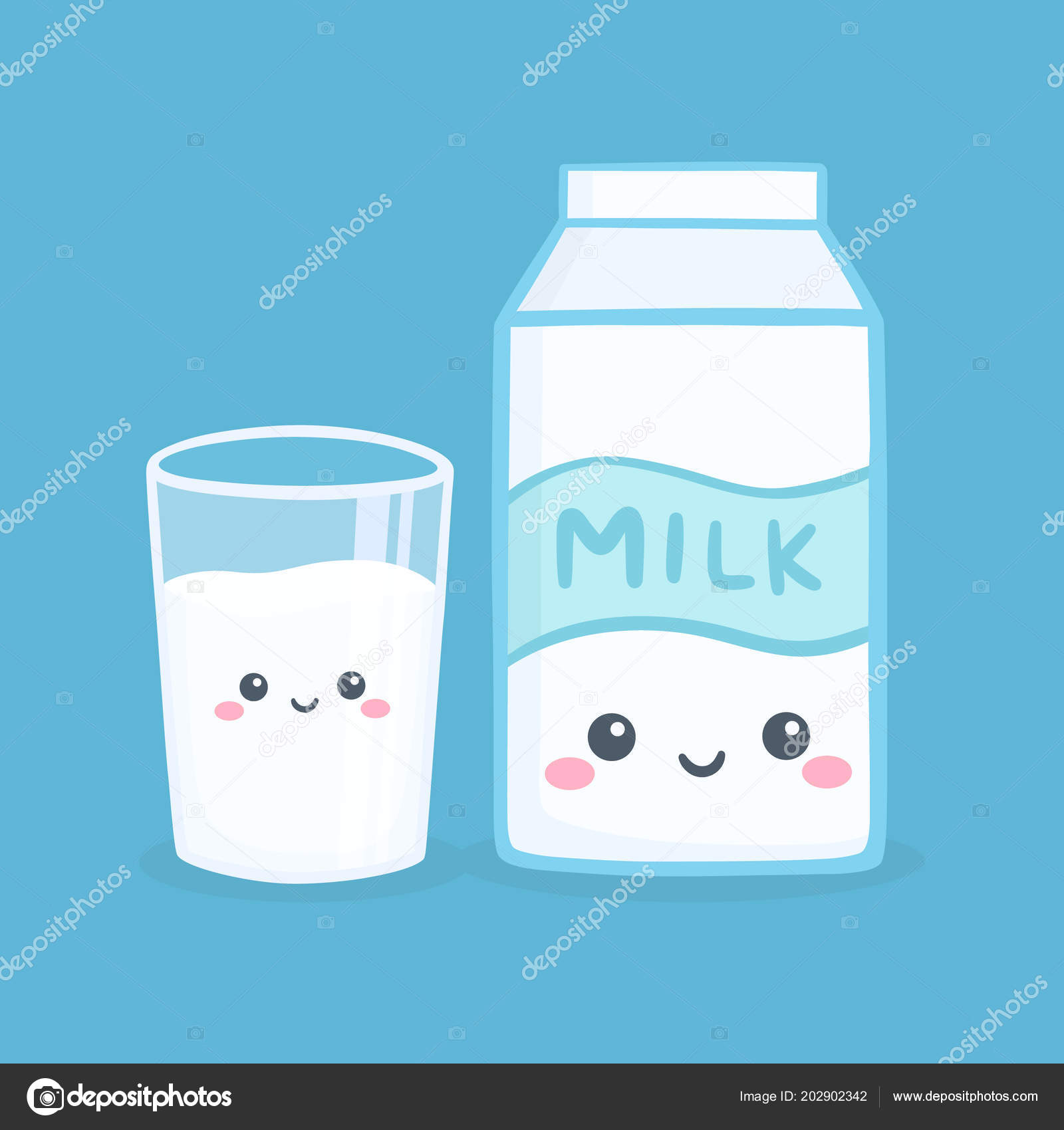Cute Cartoon Milk Carton