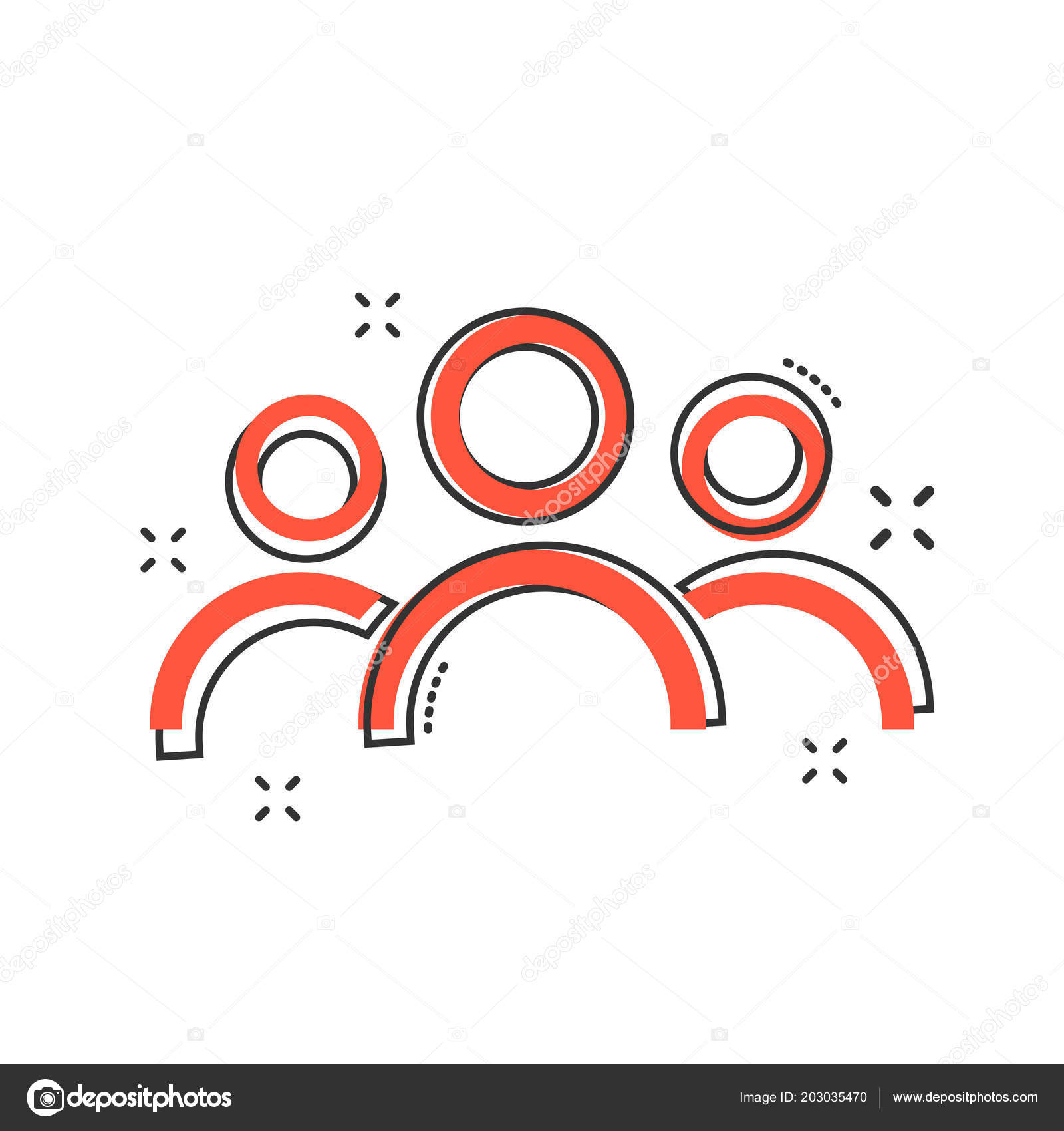 Image vectorielle Icône Des Personnages Bande Dessinée Dans Style ...