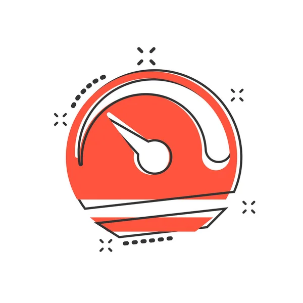 Vector Cartoon Dashboard Icon Comic Style Level Meter Sign Illustration ...