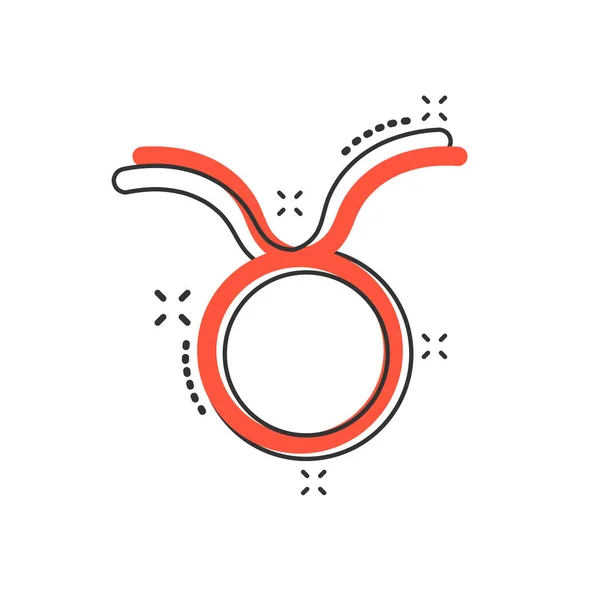 Vector cartoon taurus zodiac icon in comic style. Astrology sign ...