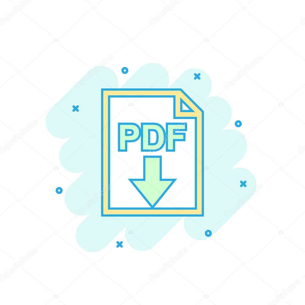 Smiley face pdf | Cartoon Colored Pdf Icon Comic Style Pdf Document ...