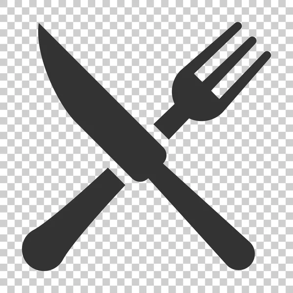Fork, knife and plate icon in transparent style. Restaurant vector ...