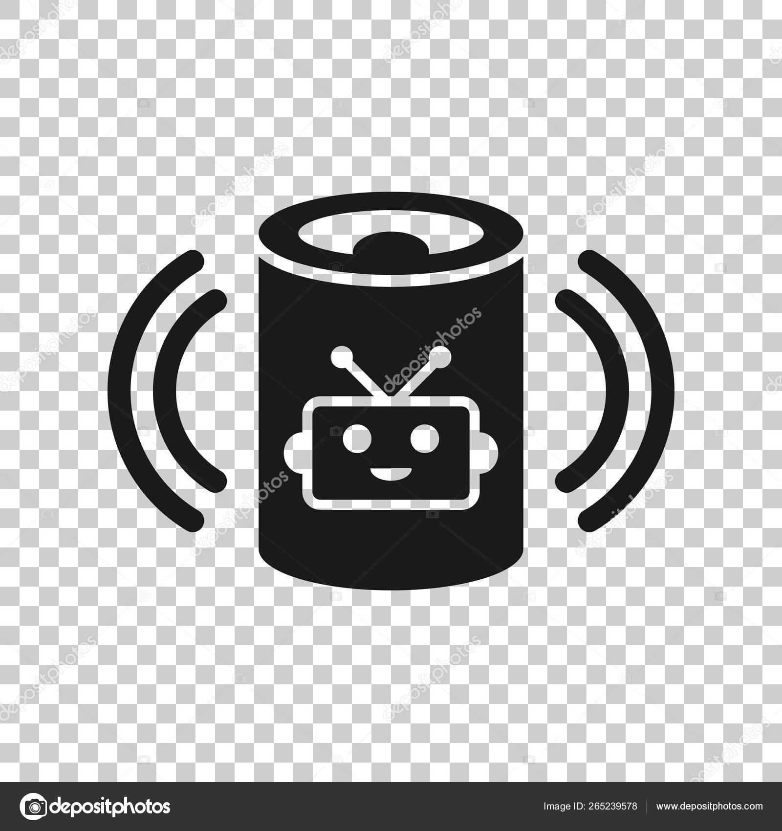 Voice assistant icon in transparent style. Smart home assist vec Stock ...