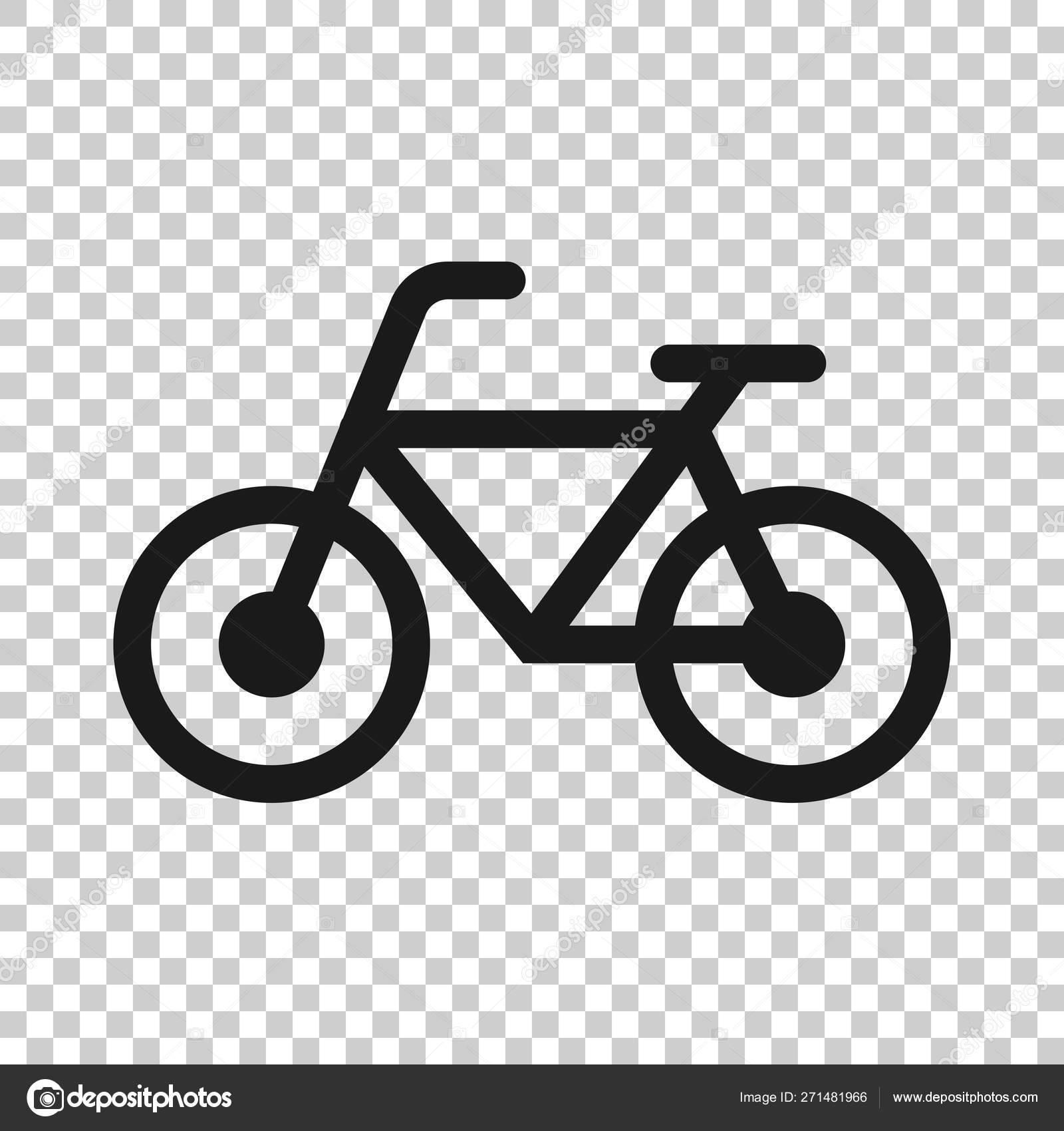 Bicycle sign icon in transparent style. Bike vector illustration on ...