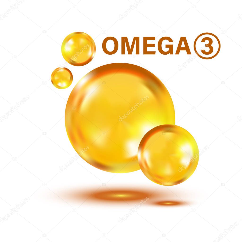 Icono de Omega 3 en estilo plano. Píldora cápsula vector ilustración en ...