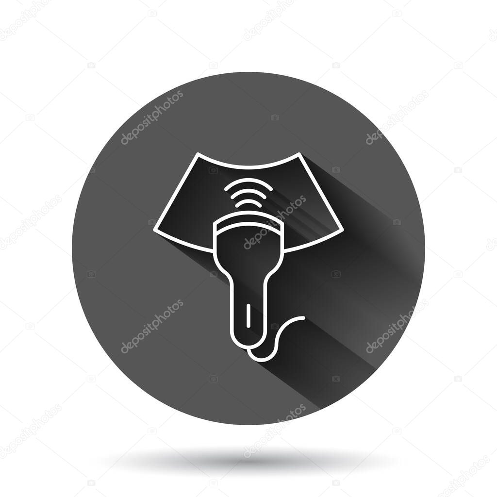 Icono de ultrasonido en estilo plano. Equipo de esc ner ilustraci n vectorial sobre fondo ...