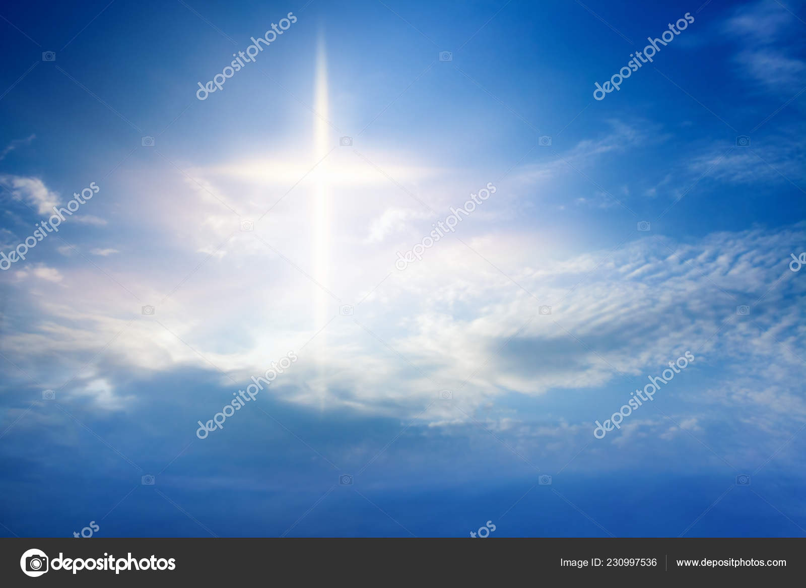 Cruz Celestial Forma Símbolo Religión Fondo Naturaleza Dramática ...