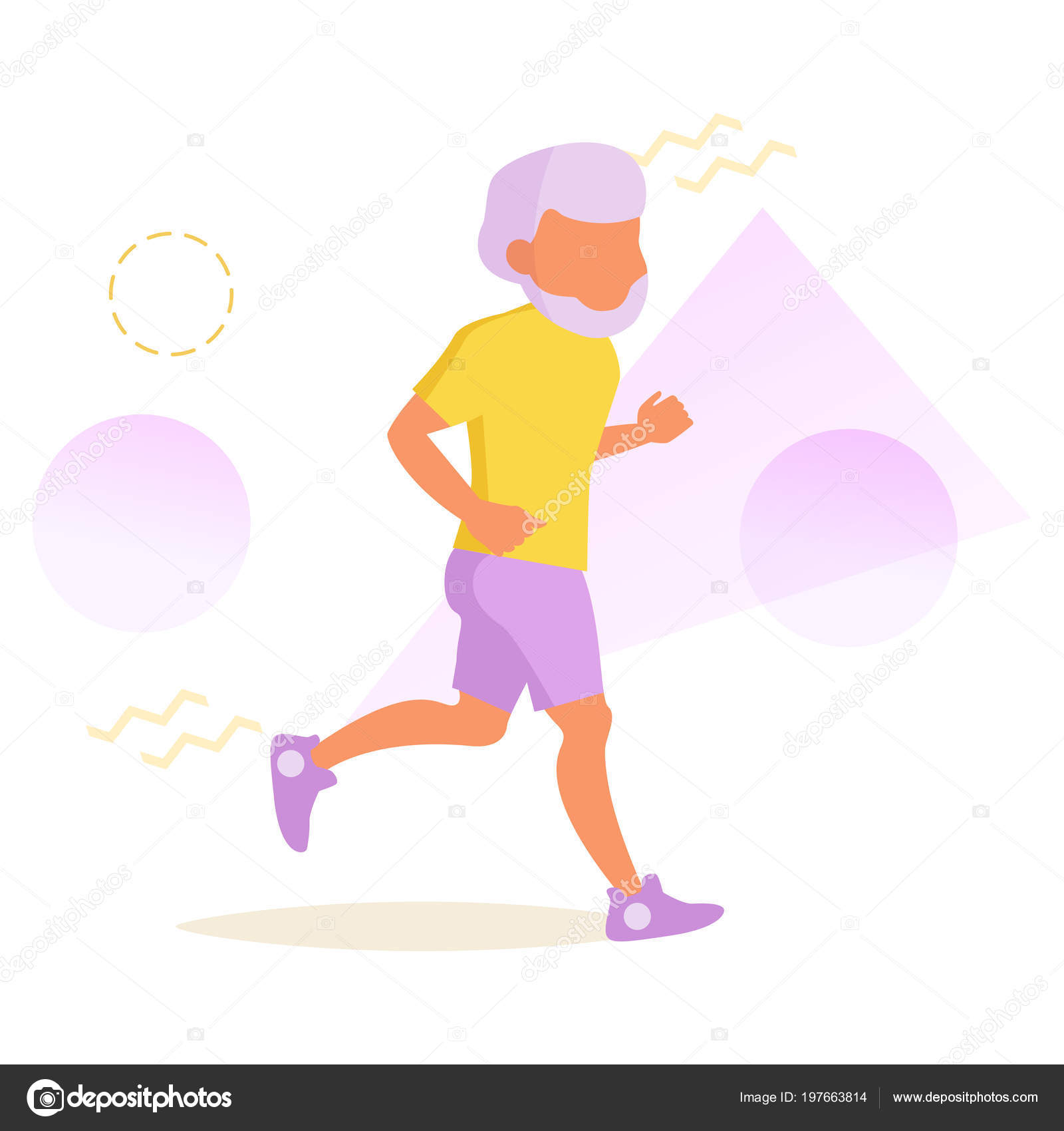 Old person run Vector. Cartoon. I Stock Vector Image by ©AnnaViolet ...
