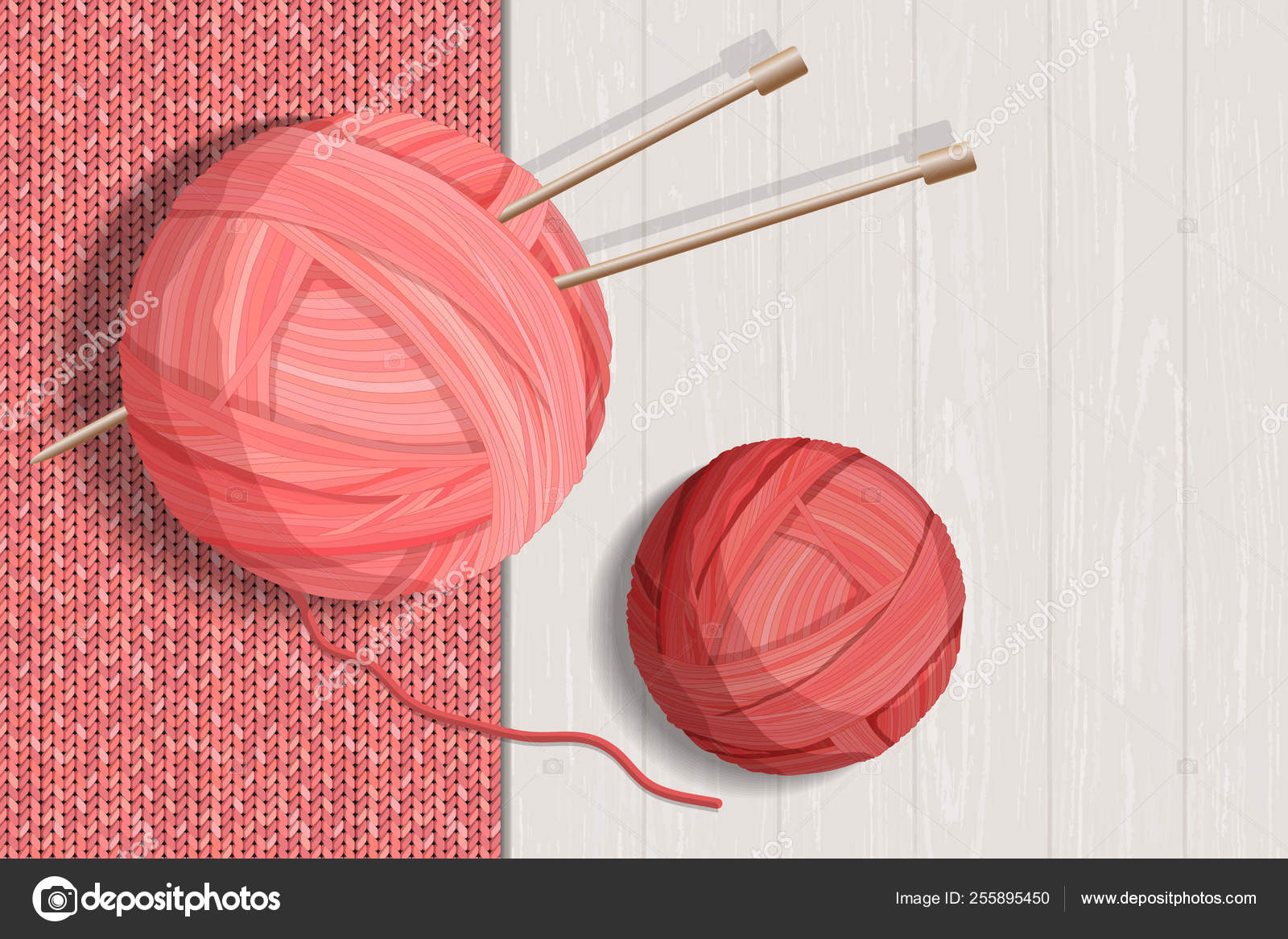 Colorful yarn balls for knitting vector illustration Stock Vector Image ...