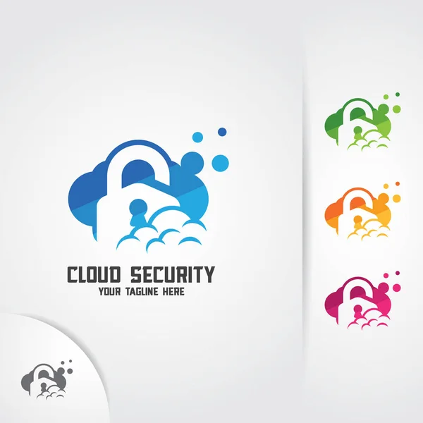 Cloud Security Logo Design Vecor Shield Protection Symbol Stock Vector ...