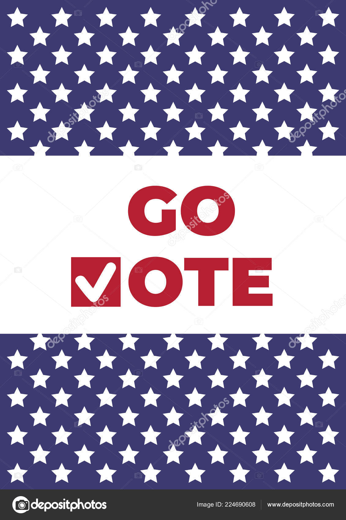 Go vote poster. Red Check marks icon Stock Vector by ©Softulka 224690608