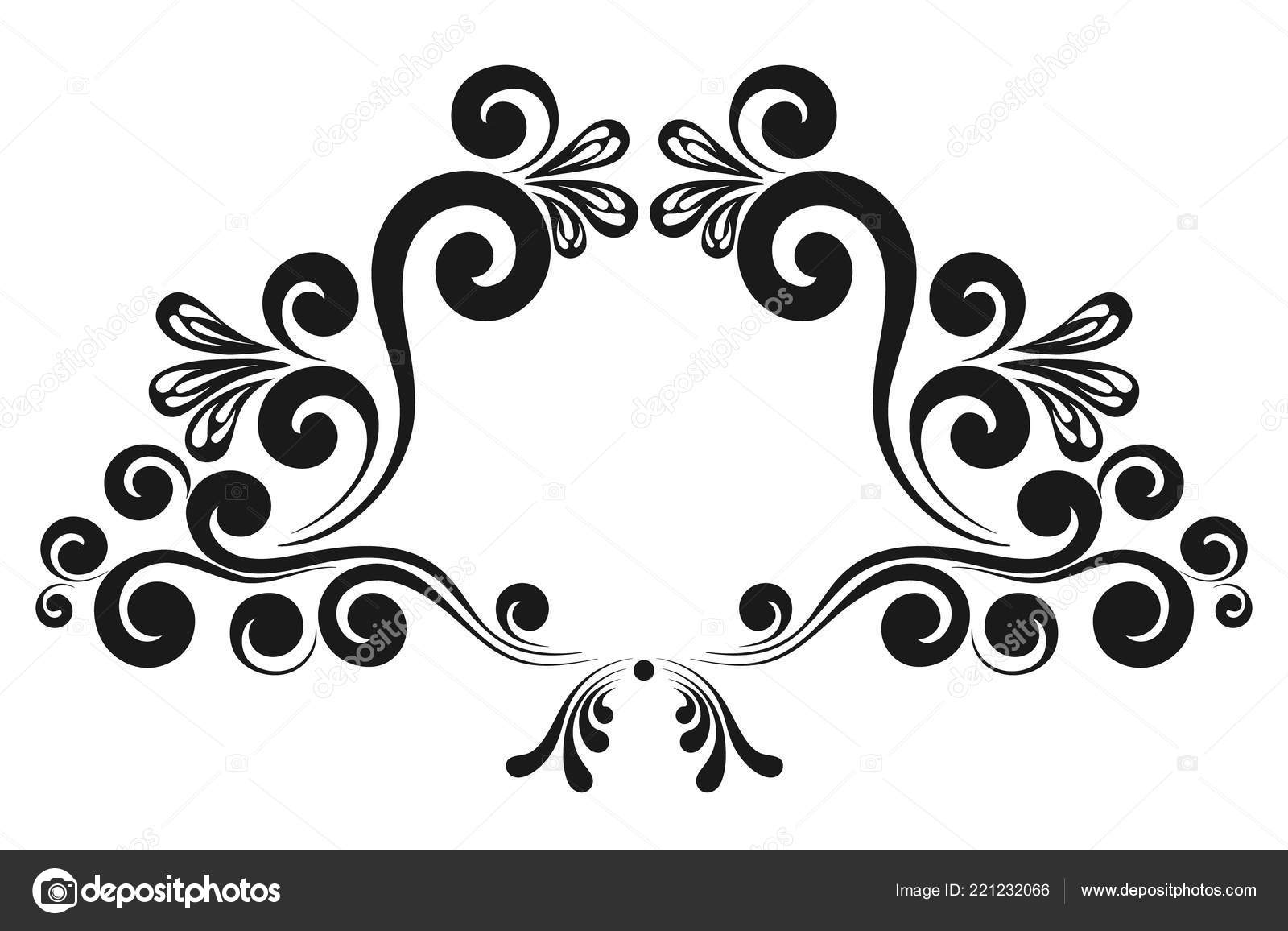 Vintage Decorative Calligraphic Border Template Signage Logos Labels ...