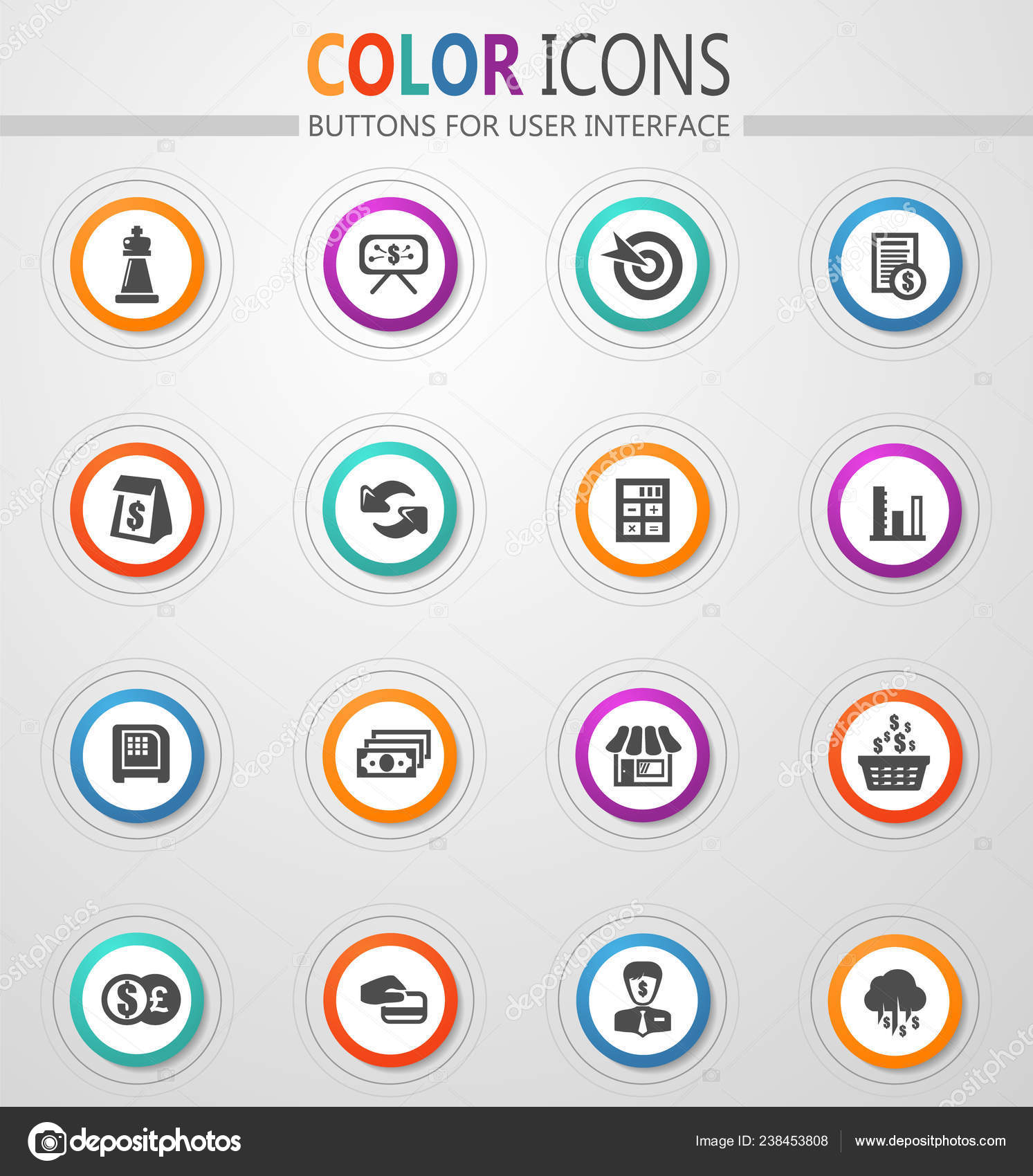 Business Vector Icons User Interface Design Stock Vector Image by ...