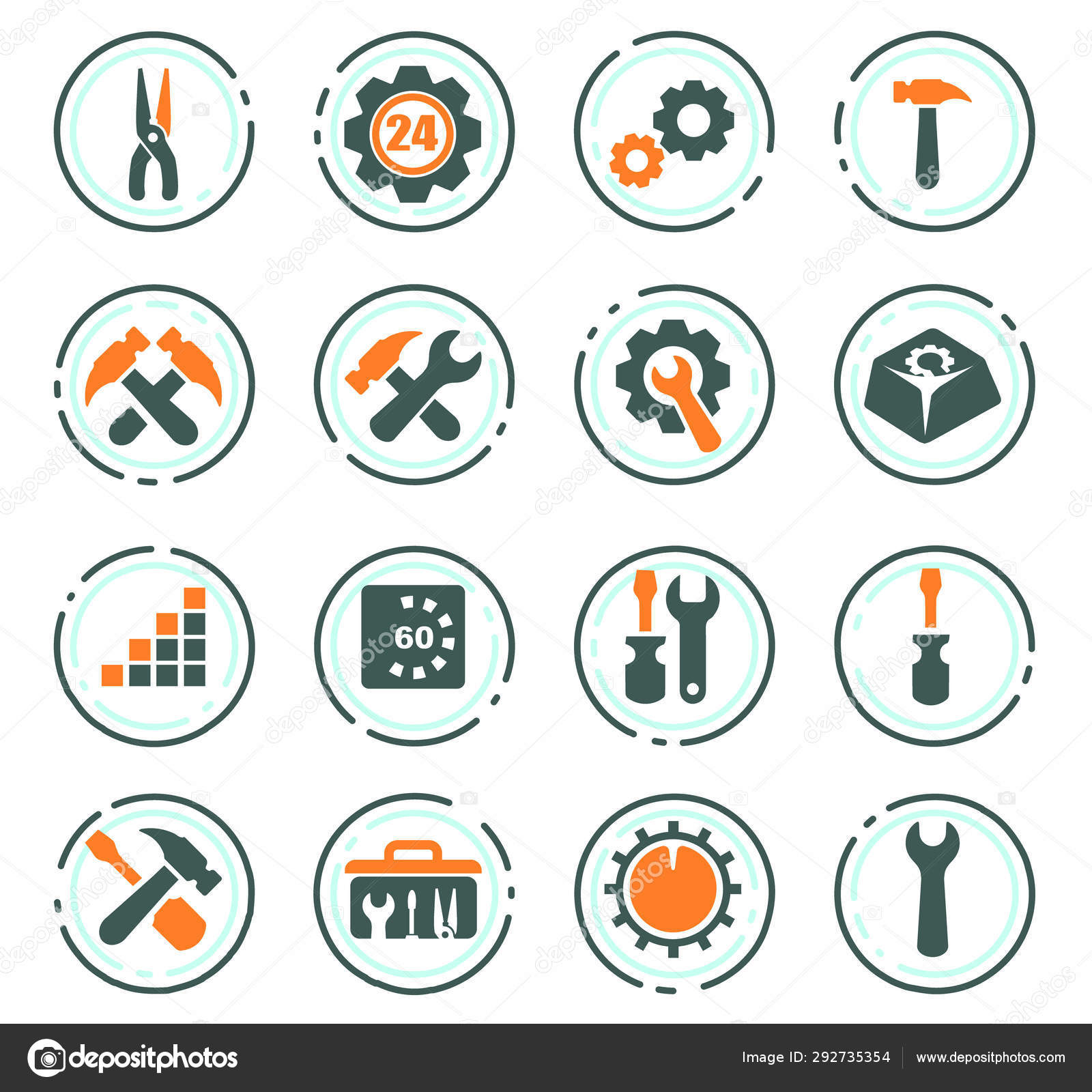 Setting icons set — Stock Vector © Lisess #292735354