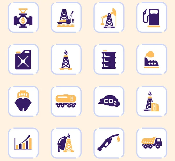 Extraction of oil icons set Stock Vector by ©Lisess 133484848