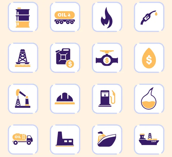 Extraction of oil icons set Stock Vector by ©Lisess 133484848