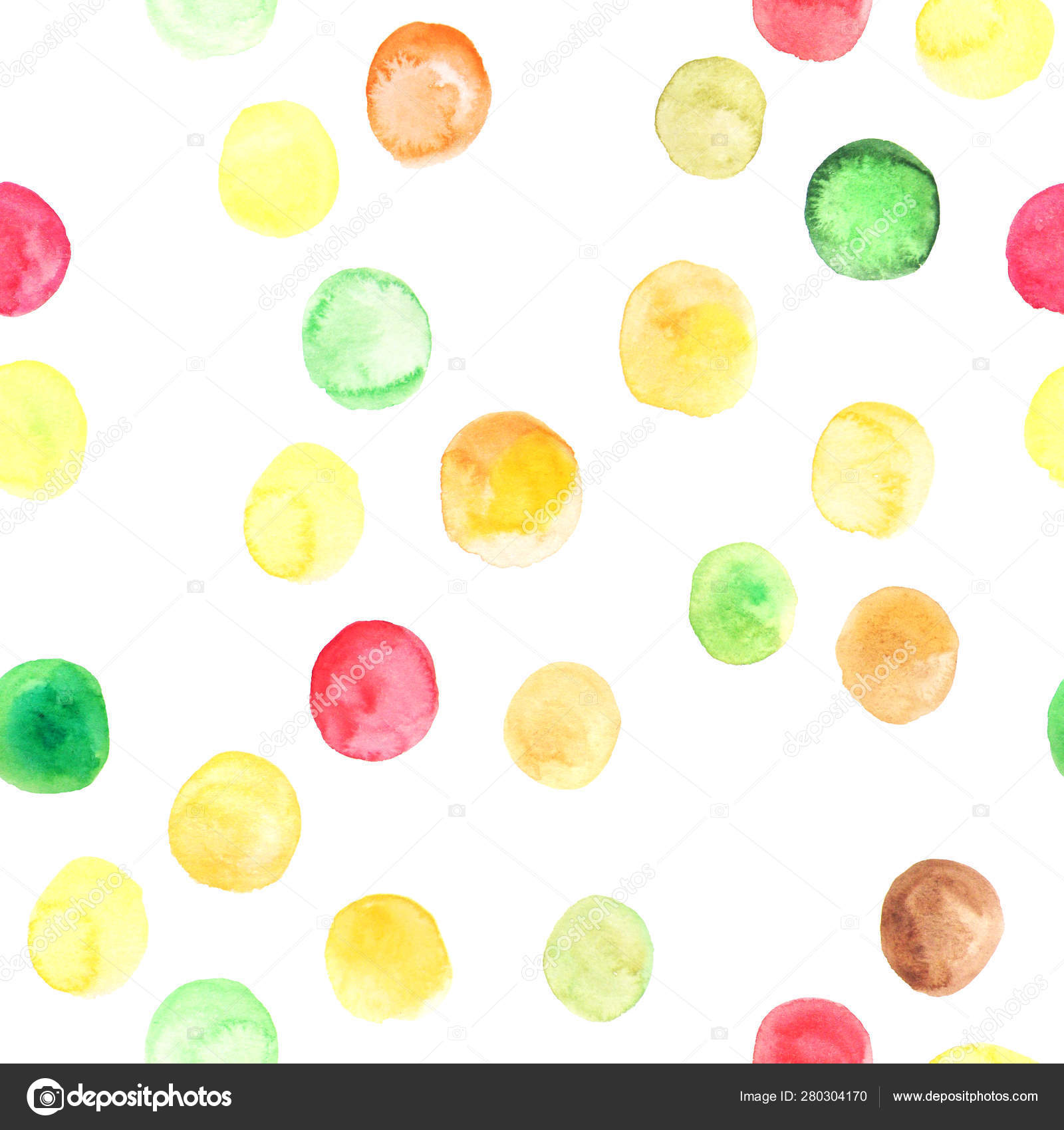 Watercolor polka dot seamless pattern Stock Illustration by ...