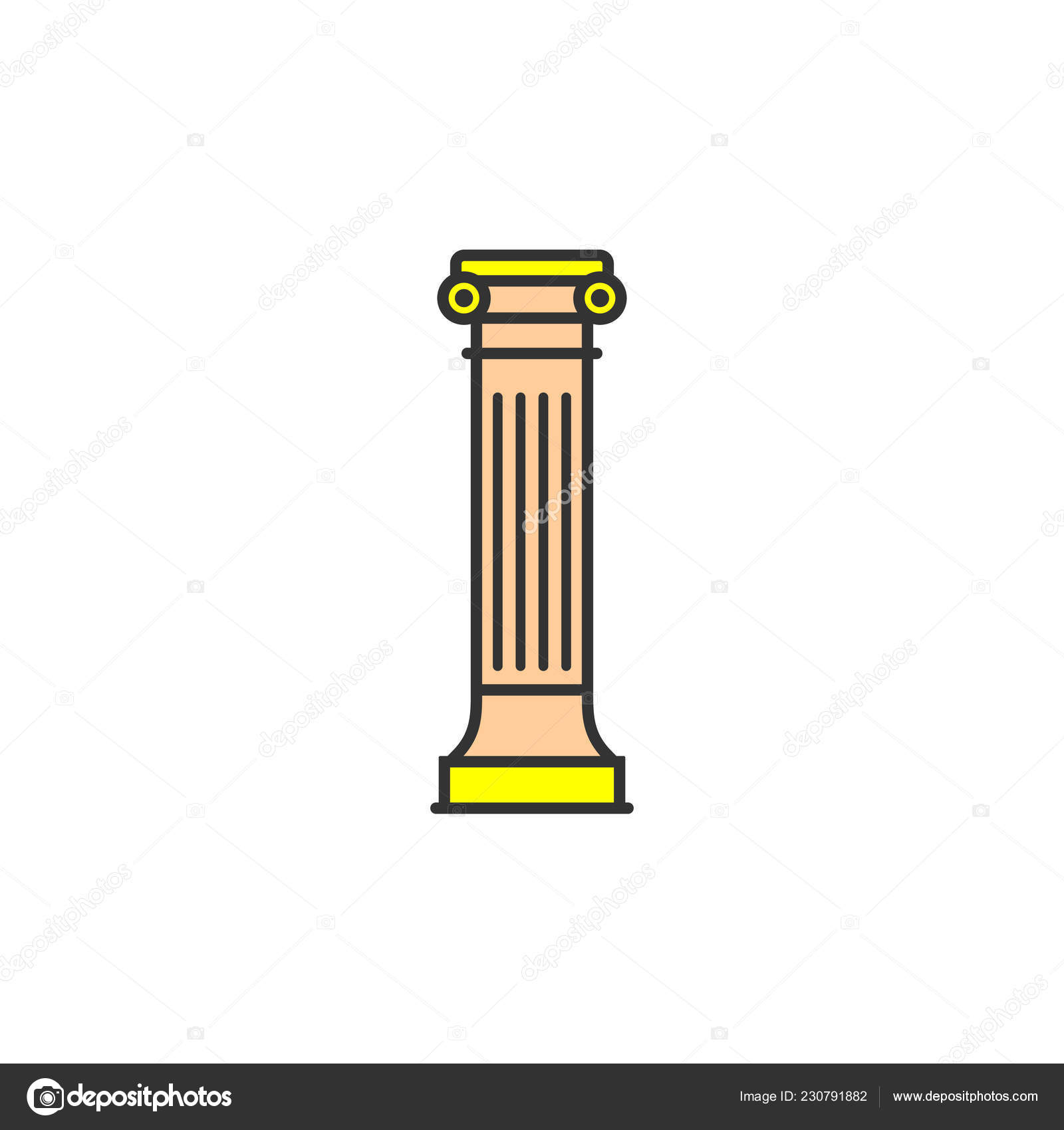 Greek Ionic Column Vector Icon Stock Vector Image by ©bumerSS #230791882 Greek Ionic Column Vector Icon Stock Vector Image by ©bumerSS #230791882