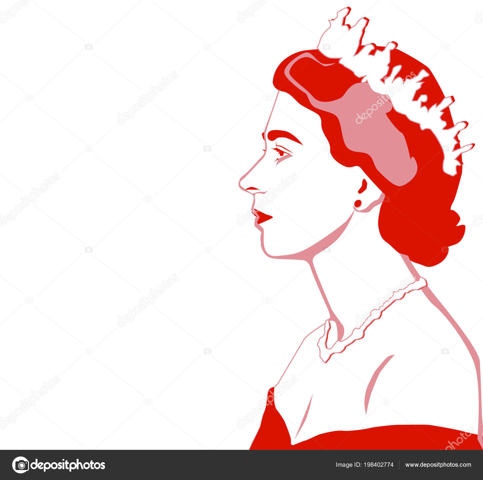 Queen Elizabeth Silhouette Vector