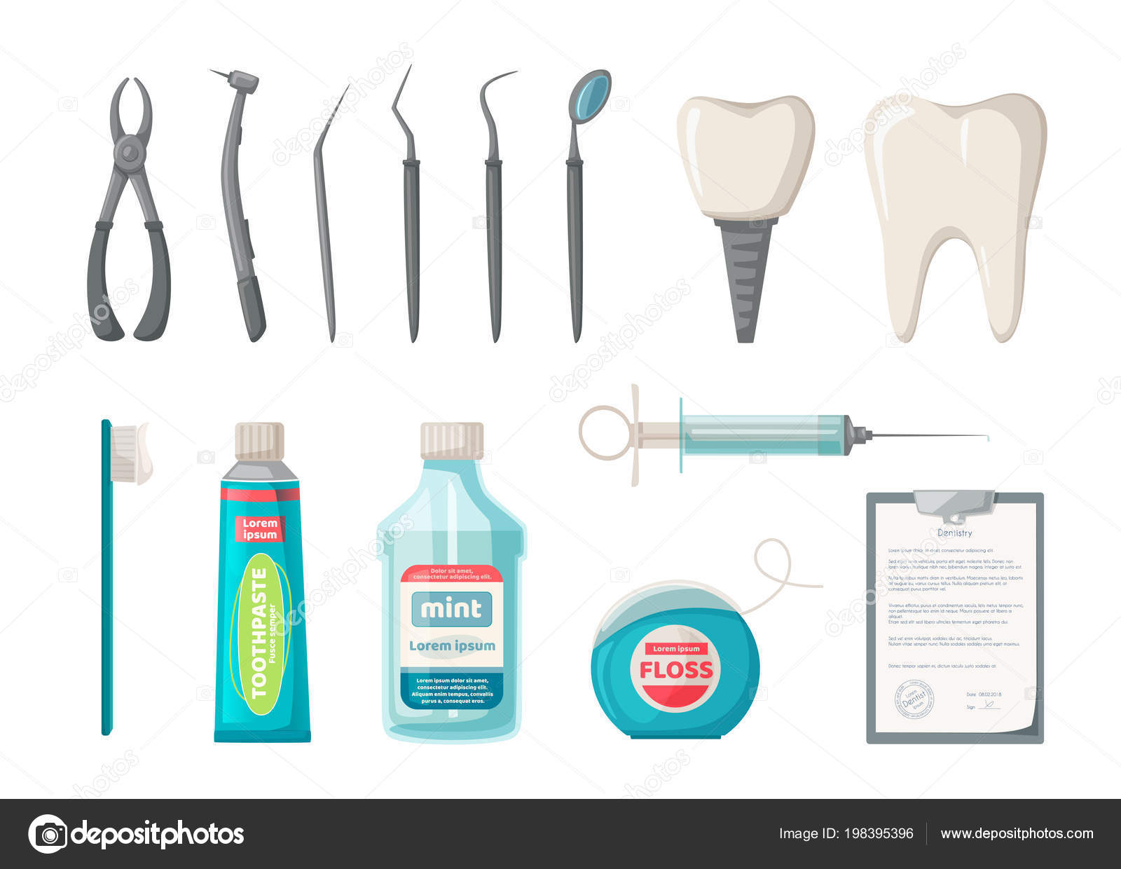 Dentist Tools Vector