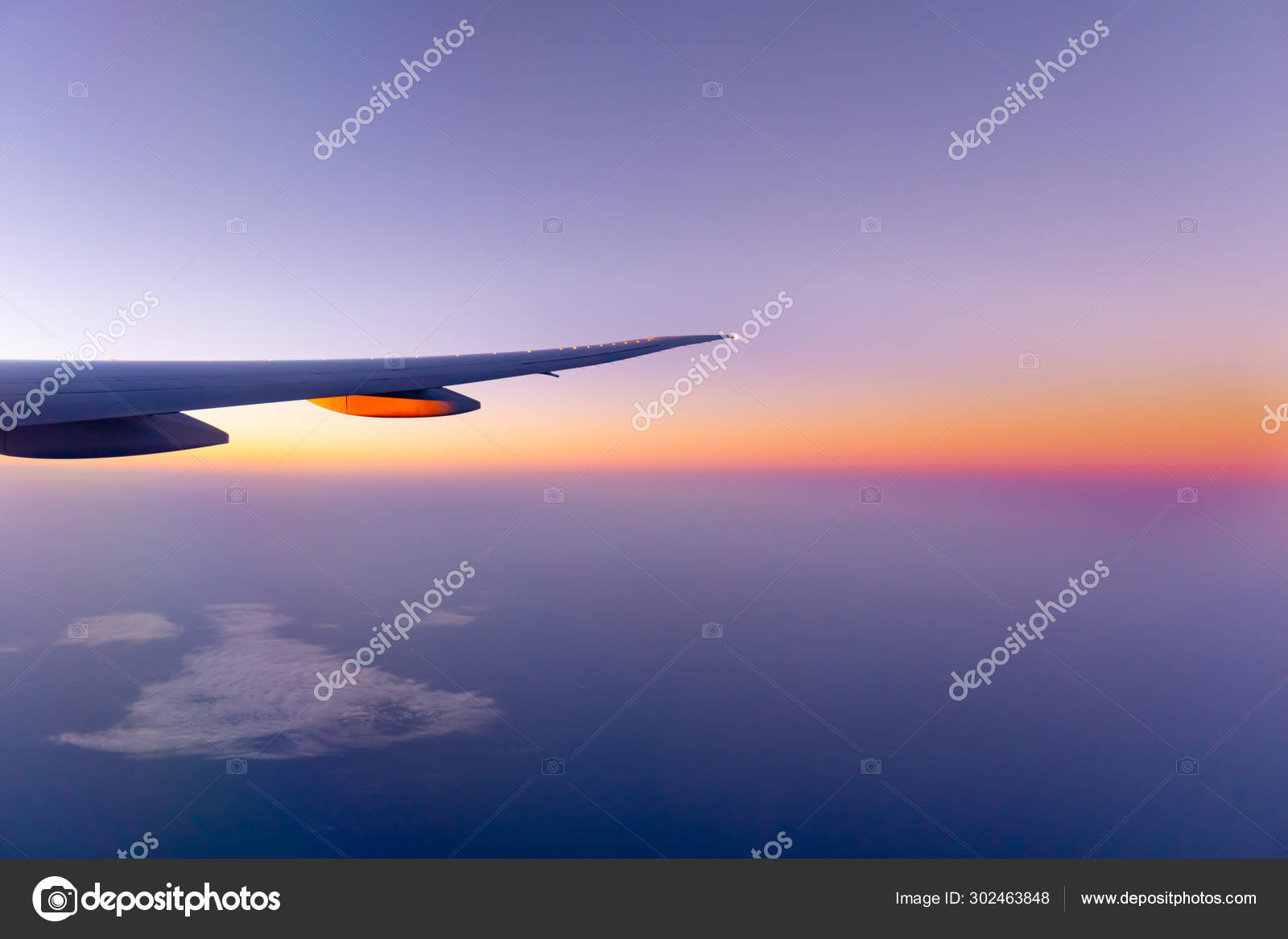 Traveling by air transport plane wing — Stock Photo © brians101 #302463848