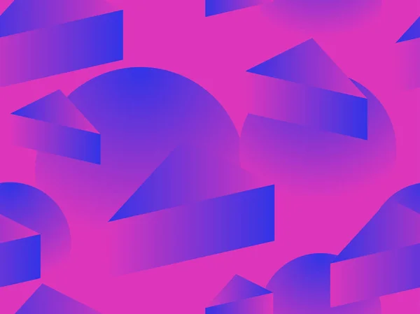 Retro futurism seamless pattern. Geometric elements memphis in the ...