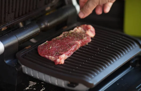 roast meat on electrical roaster close up - Stock Image - Everypixel