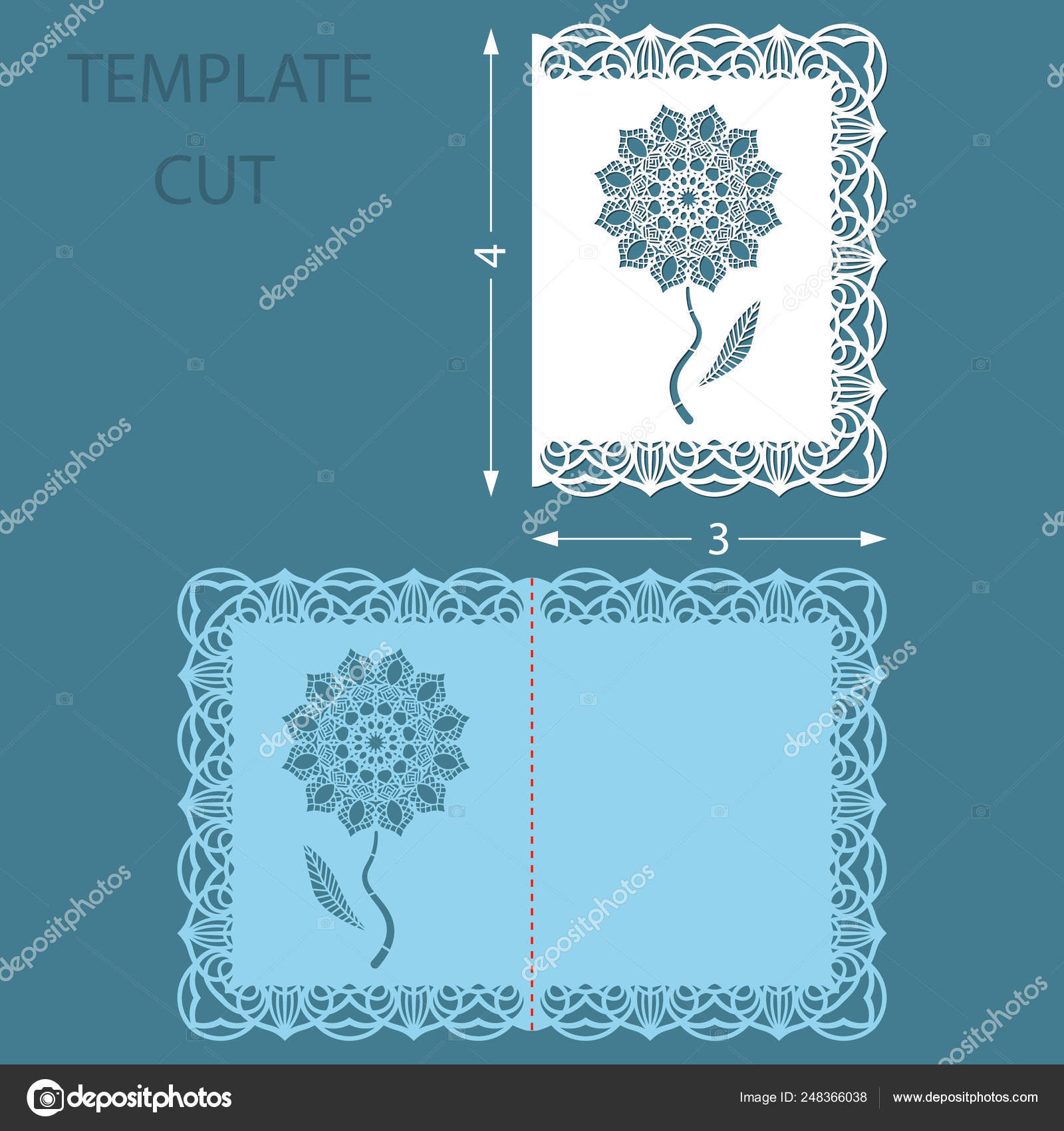 Template Greeting Congratulatory Card Decorative Border Edge Wedding ...