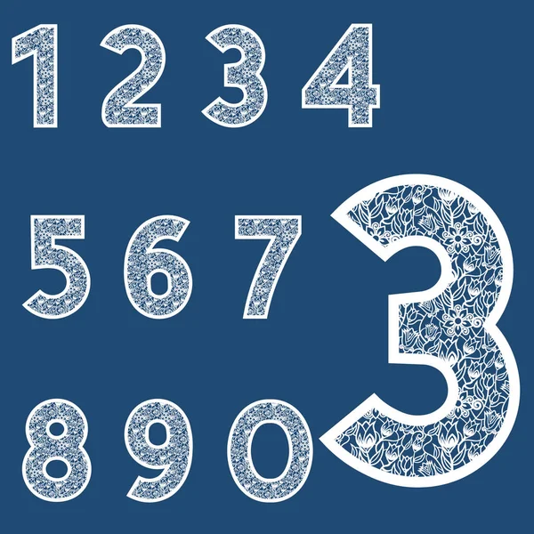 3D drawing number 0-4 — Stock Vector © julydfg #6750577