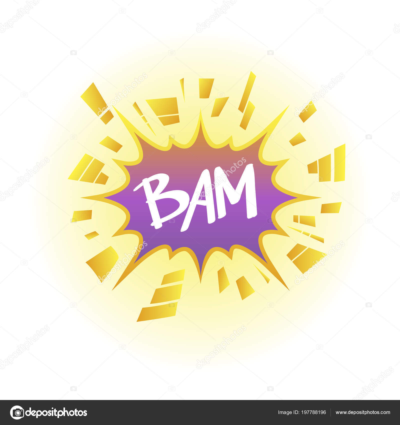 Speech Bubble Inscription Bam Vector Illustration Isolated White ...