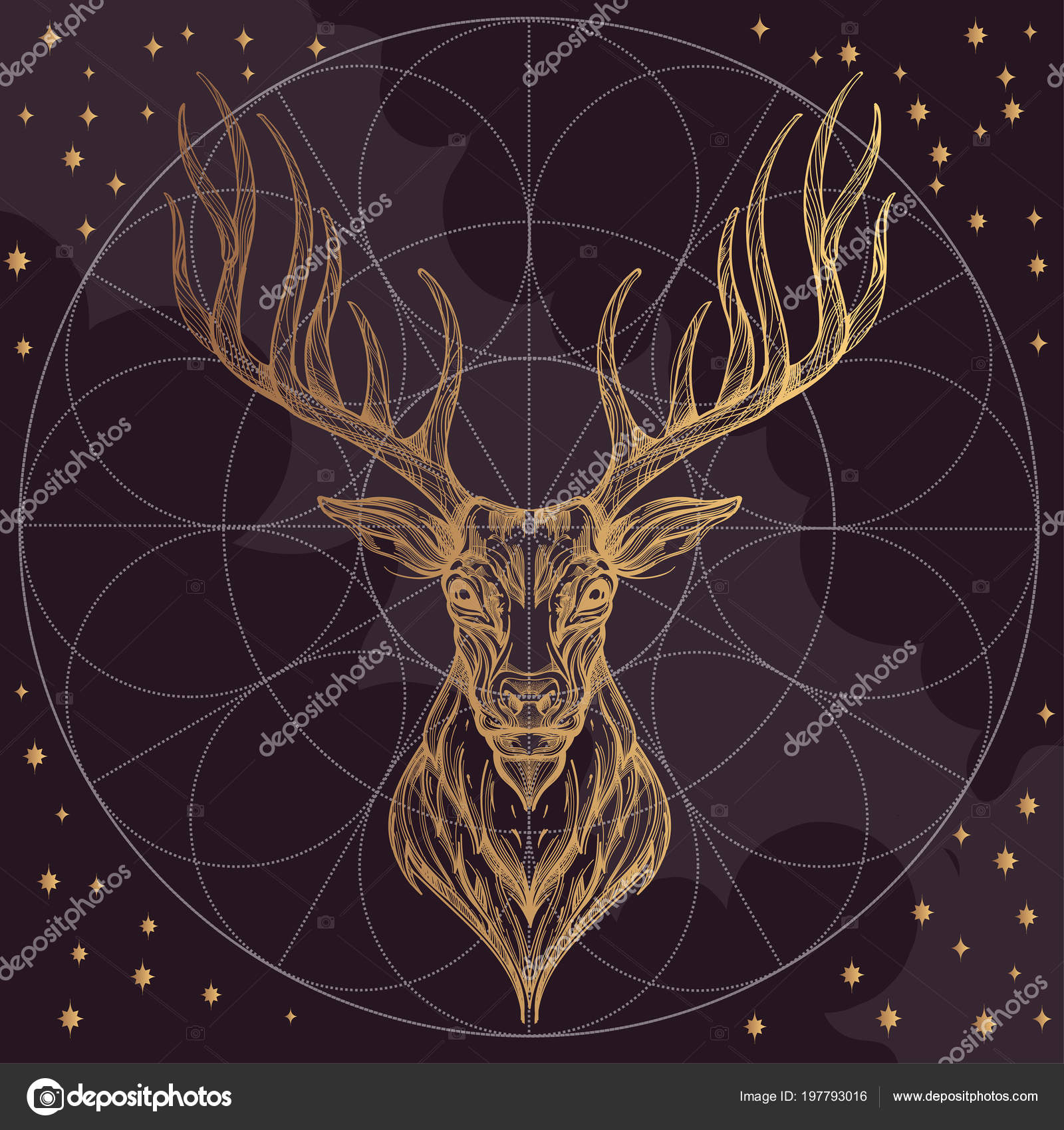 Geometric Deer Wallpaper