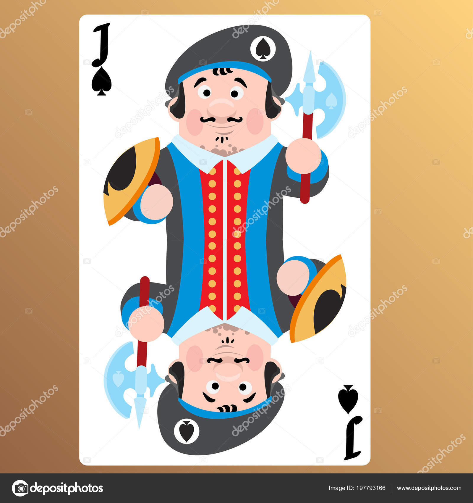 Spielkarten Pik Bube