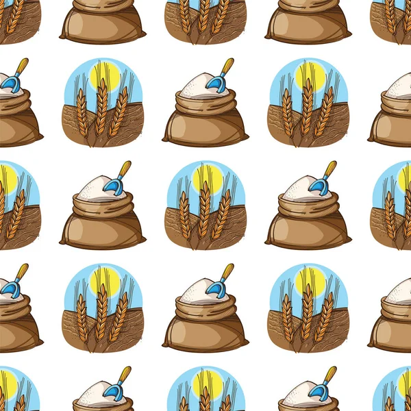 71 Flour bag pattern Vector Images | Depositphotos