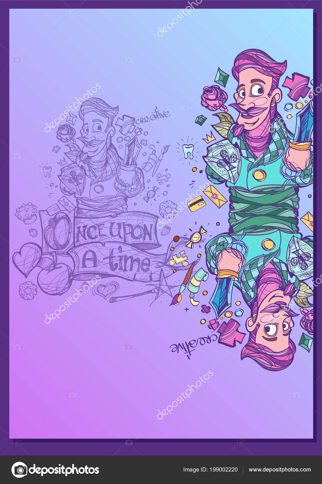 Prince Icons Purple Background Stock Vector Image by ©filkusto #199002220