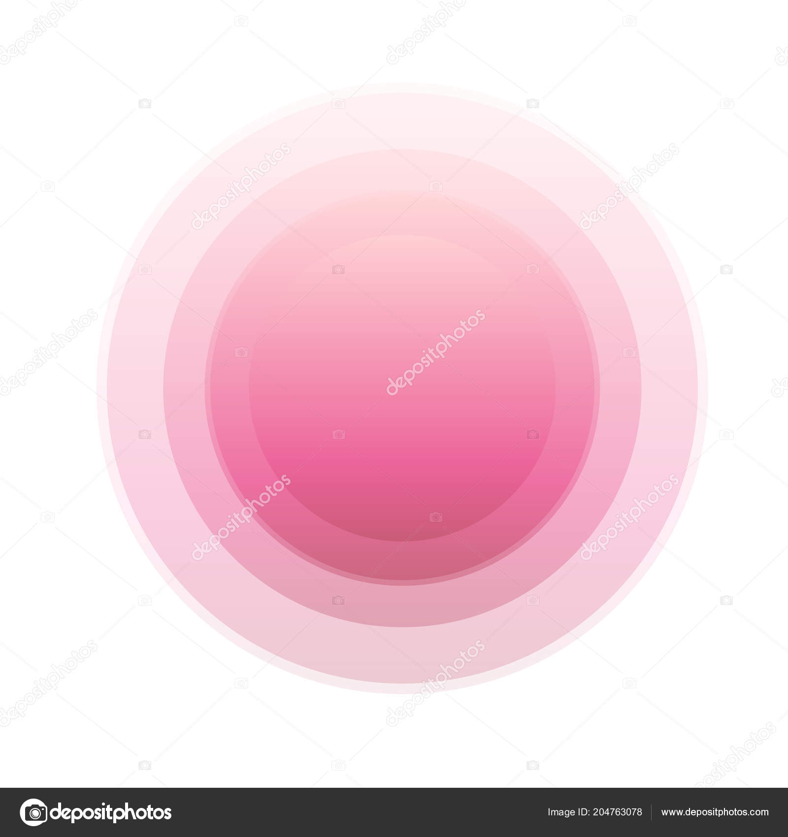 Pink Button Isolated White Background Stock Vector Image by ©filkusto ...