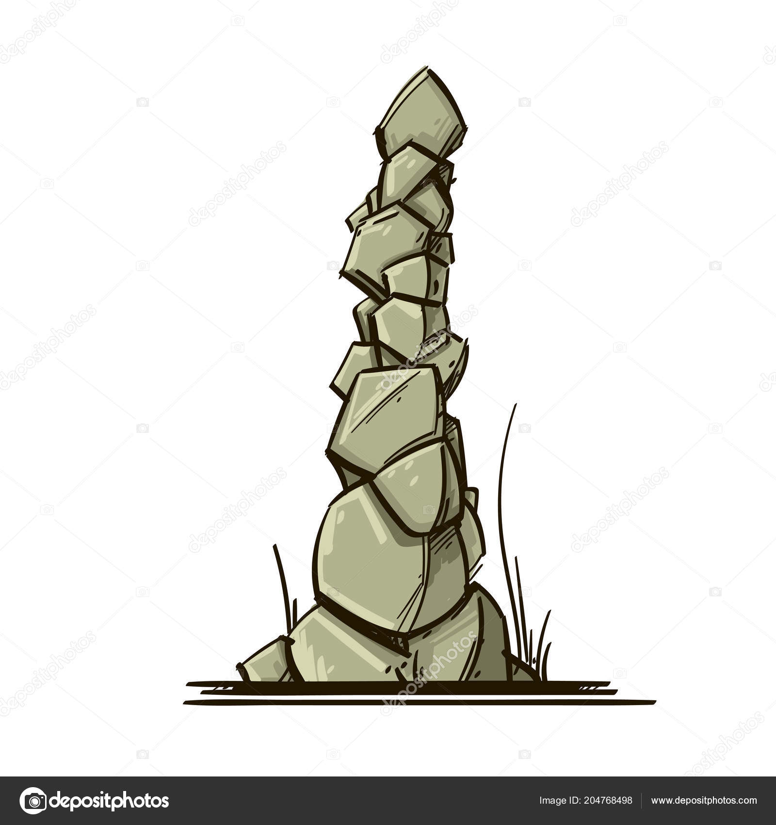 Big Gray Stones Cartoon Style Stock Vector by ©filkusto 204768498