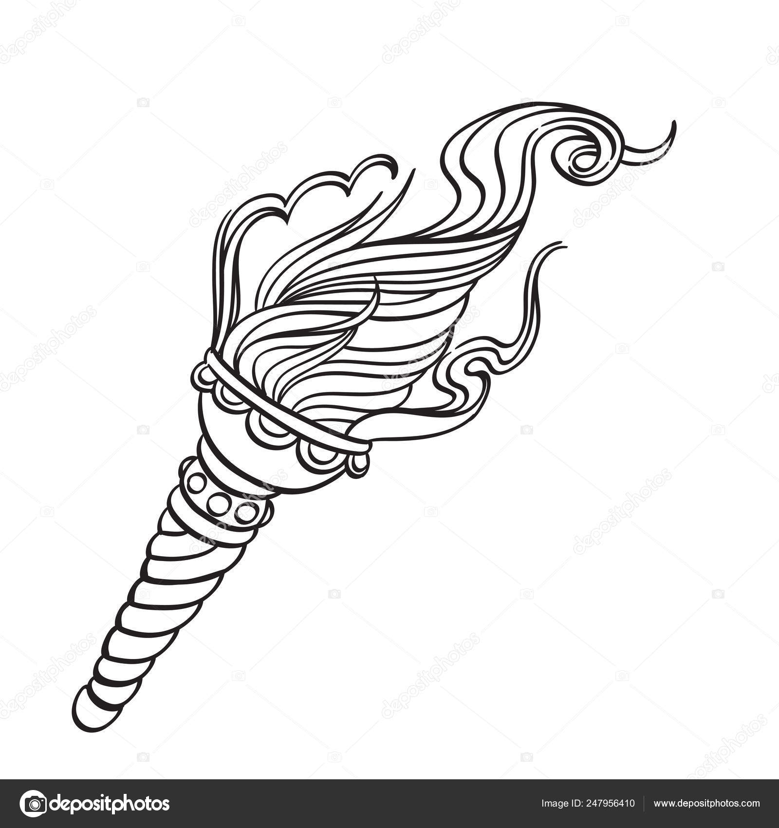 Flaming Torch Tattoo