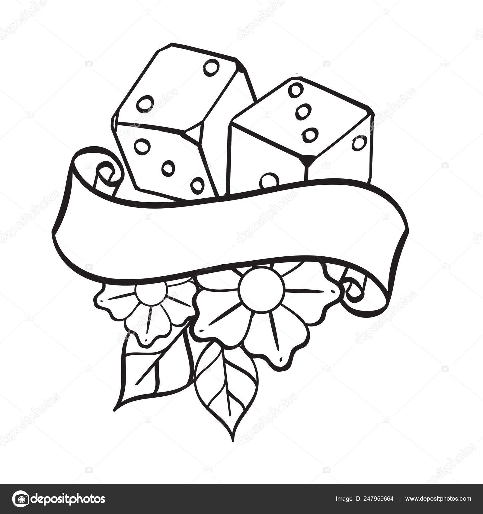 Tattoo Dados Dadu Chicano Dado Doodle Clipartmag Pinclipart Fuzzy ...