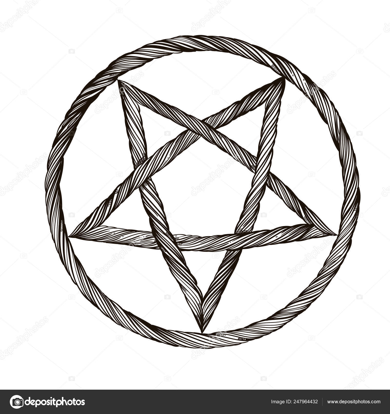 Satanic Pentagram Drawing