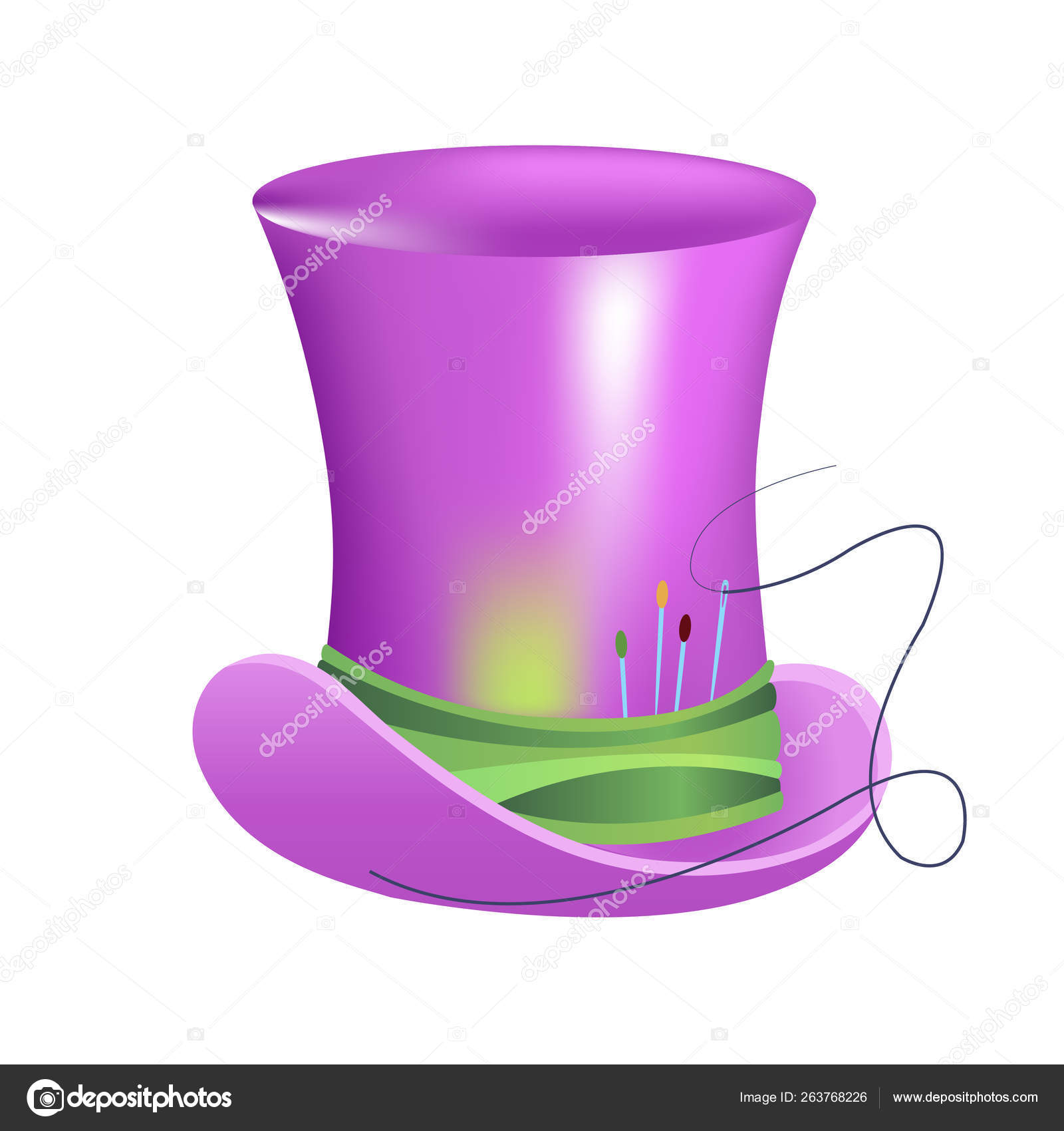 Mad Hatter hat from the collection of Alice characters in Wonderland ...