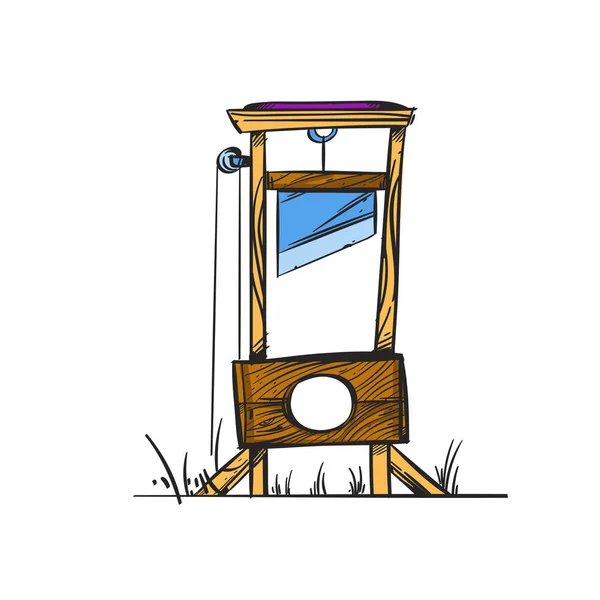 Hanging guillotine. Fairy tale collection of the kingdom. Stock Vector ...